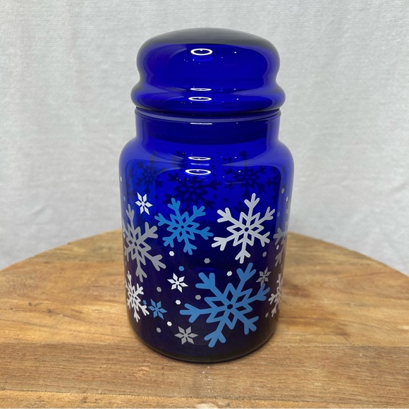 Libbey | Holiday | Libbey Snowflake Christmas Vintage Cobalt Blue Glass ...